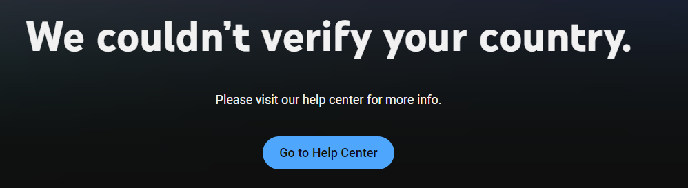 Youtube - We couldn't verify your country · Control D Feedback